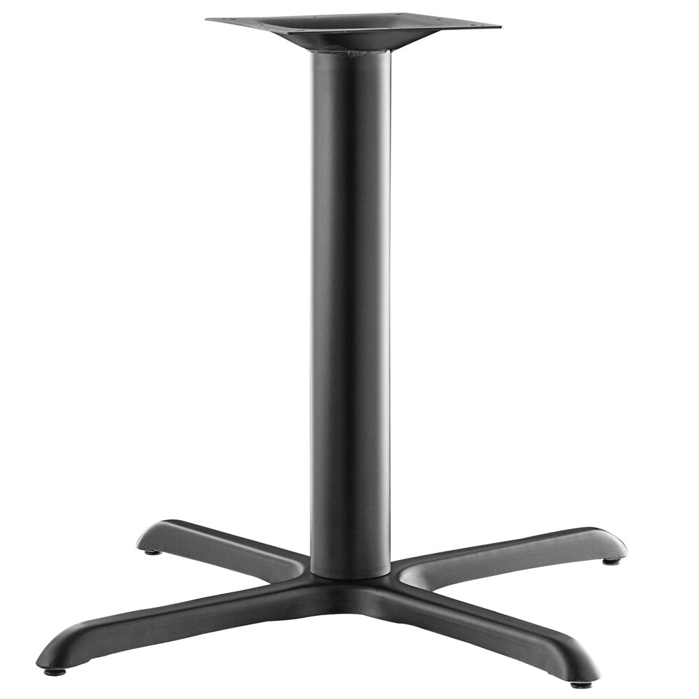 Lancaster Table & Seating Excalibur 36" x 36" Cross Black Outdoor Table ...