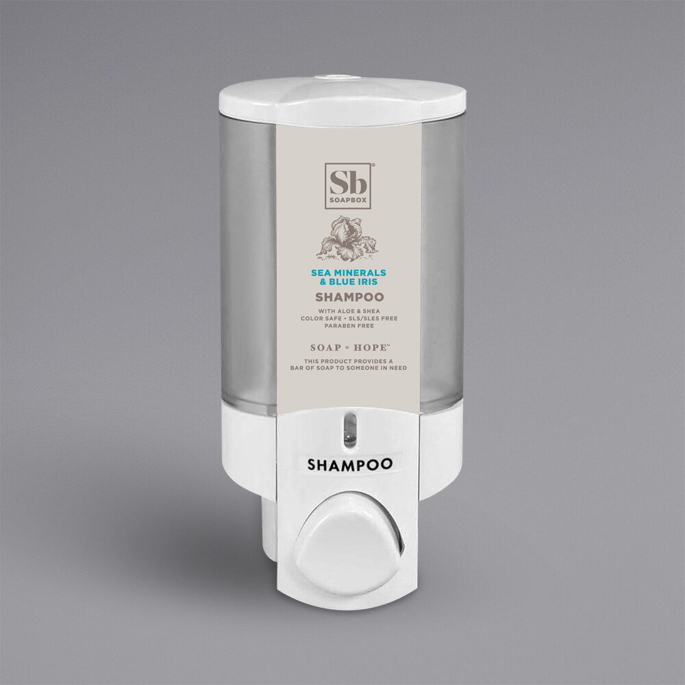 Dispenser Amenities 36150-SPBX Aviva 10 oz. White Wall Mounted Locking ...