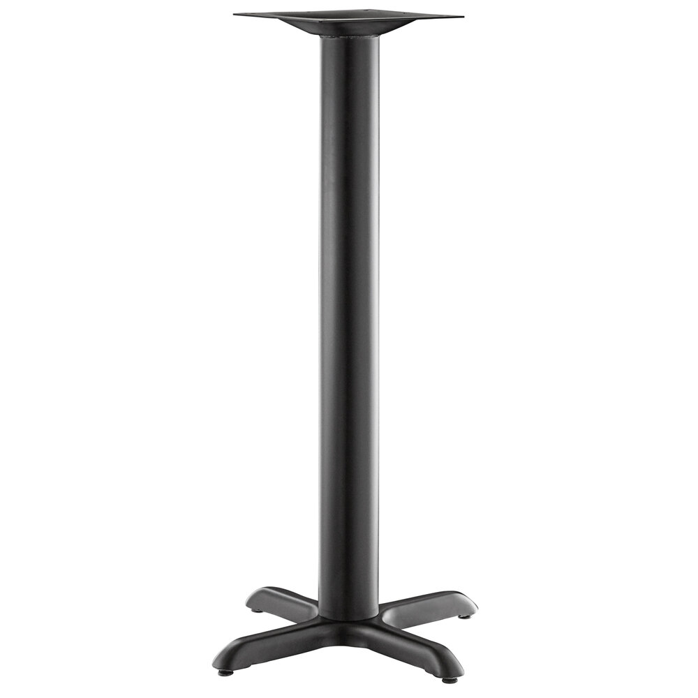 Lancaster Table & Seating Excalibur 22" x 22" Cross Black Outdoor Table ...