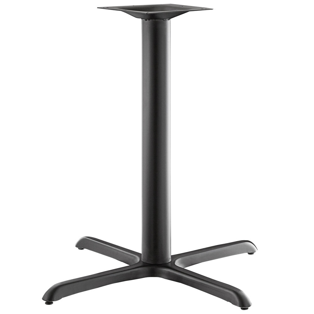 Lancaster Table & Seating Excalibur 36" x 36" Cross Black Outdoor Table ...