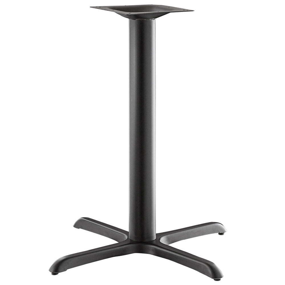 Lancaster Table & Seating Excalibur 33" x 33" Cross Black Outdoor Table ...