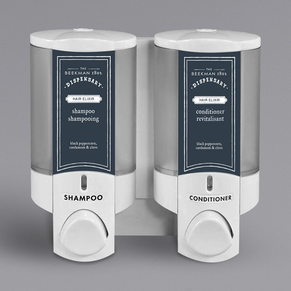 Dispenser Amenities 36250-BKMN Aviva 20 oz. White 2-Chamber Wall ...