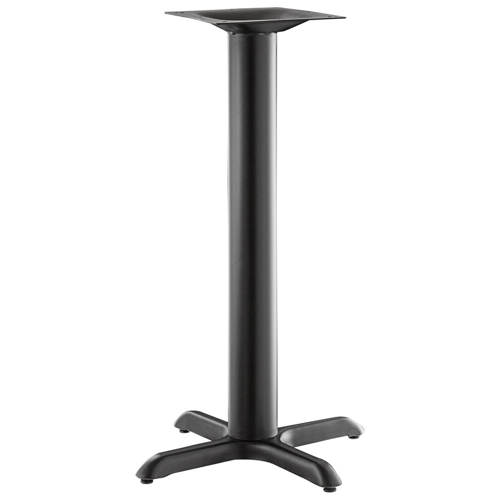 Lancaster Table & Seating Excalibur 22" x 22" Cross Black Outdoor Table ...