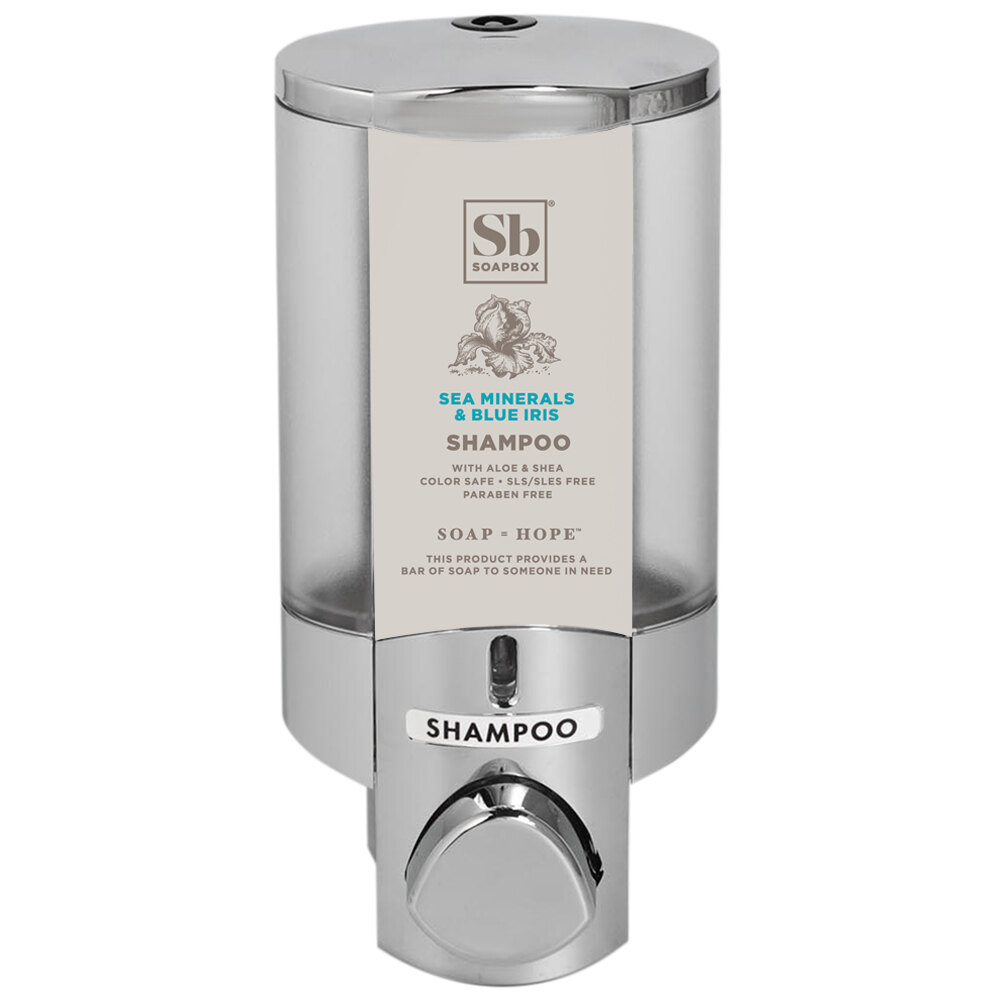 Dispenser Amenities 36144-SPBX Aviva 10 oz. Chrome Wall Mounted Locking ...