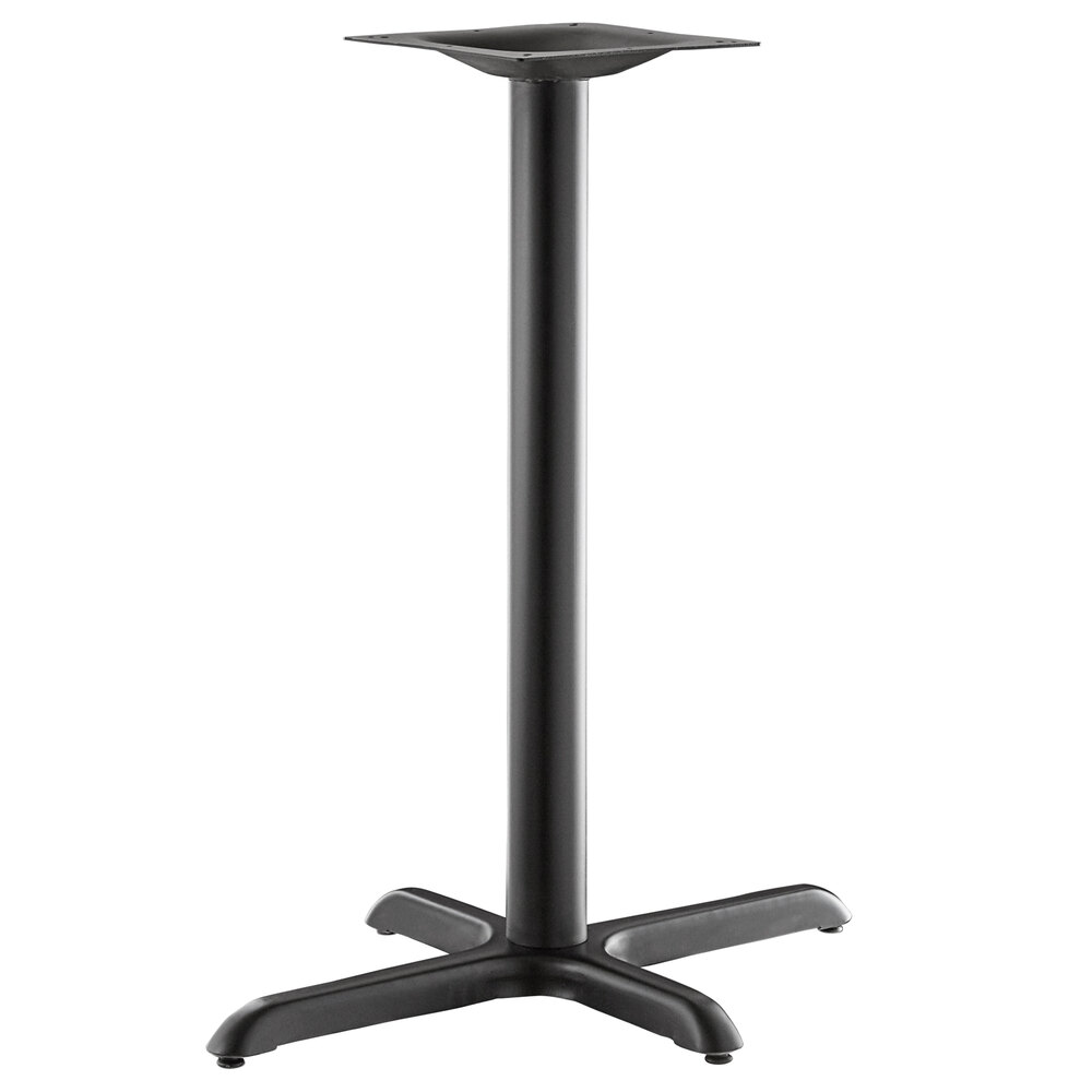 Lancaster Table & Seating Excalibur 22" x 30" Cross Black Outdoor Table ...