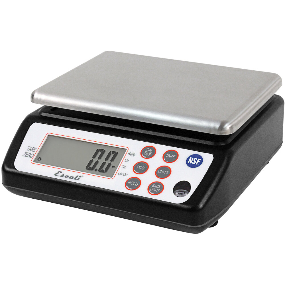 San Jamar / Escali SCDG33BK 33 lb. Digital Portion Control Kitchen Scale