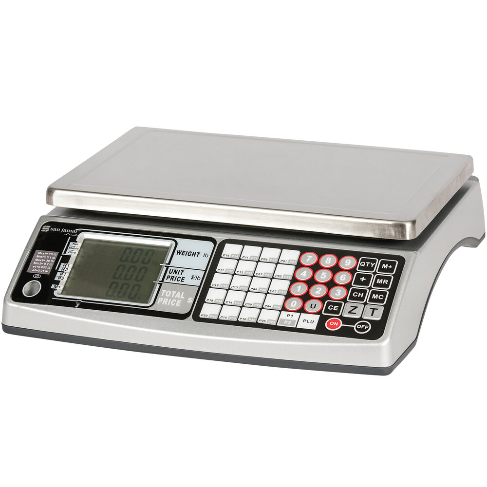 San Jamar / Escali SCDG30LFT 30 lb. Digital Price Computing Scale ...