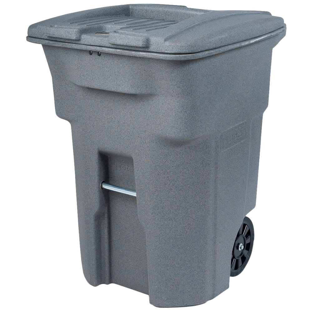 Toter CDA96-53878 96 Gallon Graystone Rectangular Wheeled Secure ...