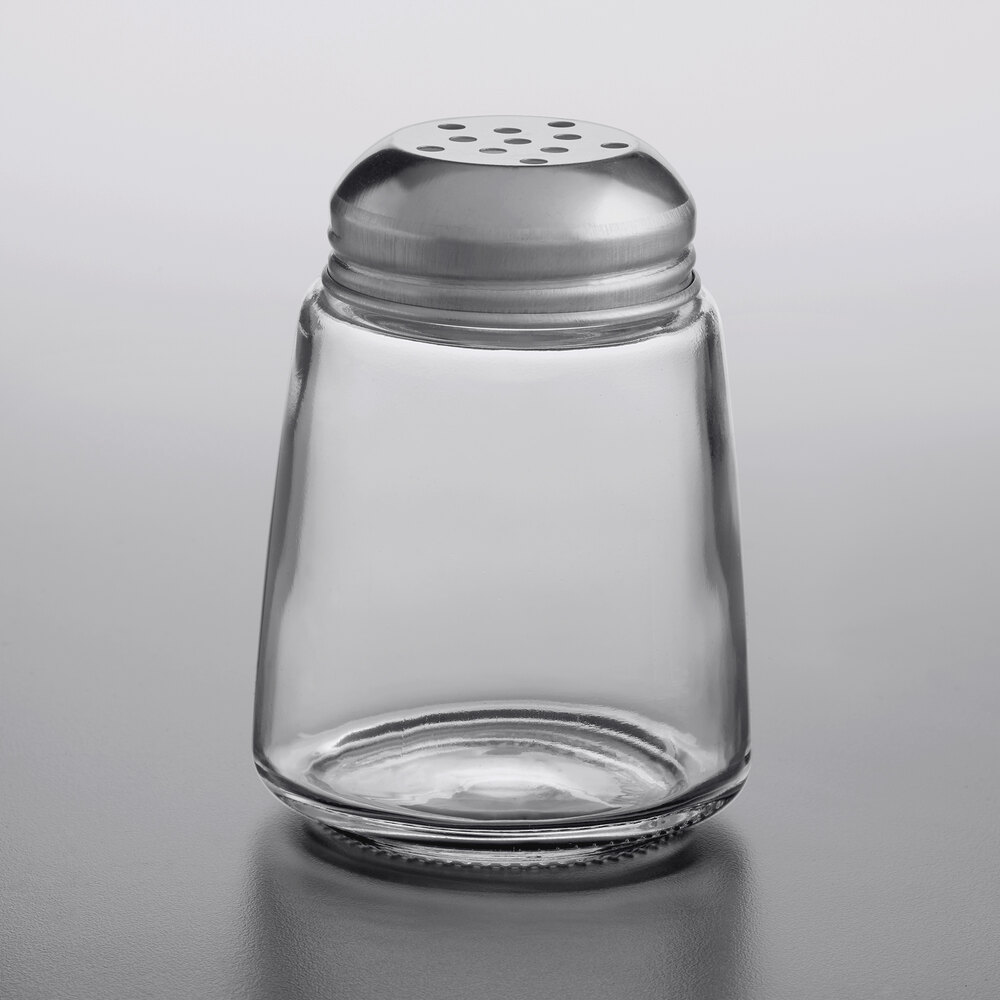 American Metalcraft 3308 8 oz. Glass Cheese Shaker