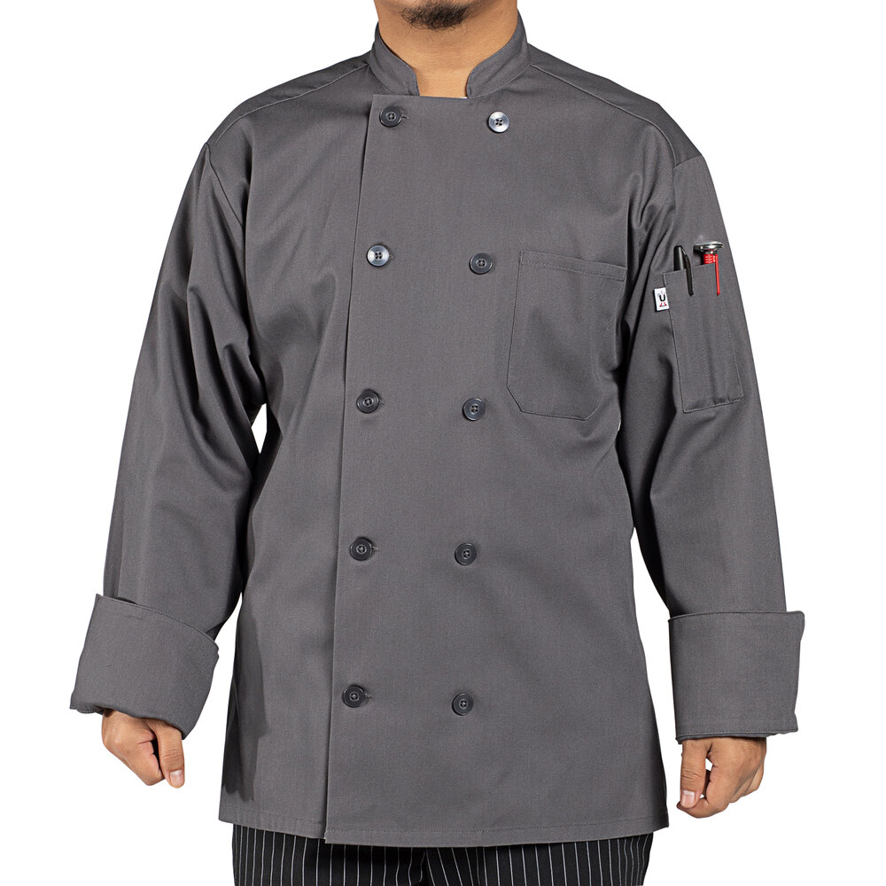 Uncommon Chef Orleans 0488 Unisex Slate Customizable Long Sleeve Chef ...