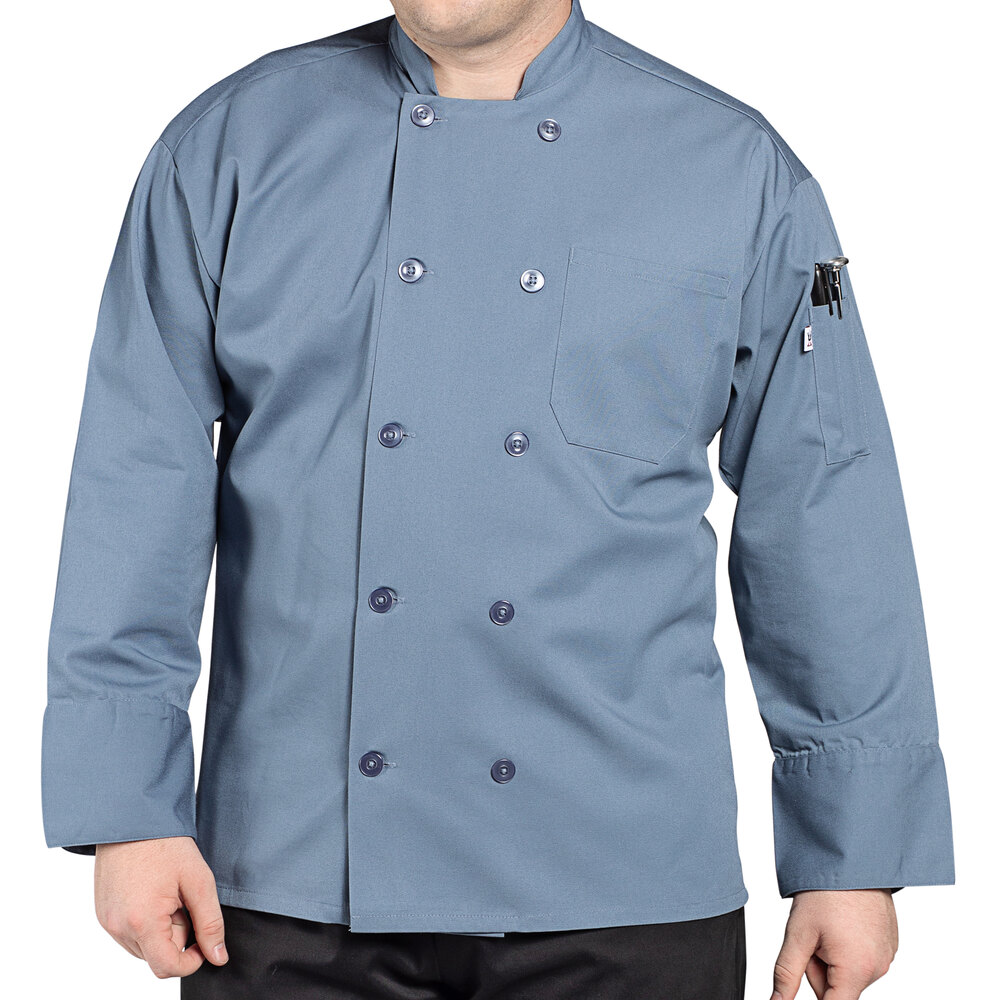 Uncommon Chef Orleans 0488 Unisex Steel Customizable Long Sleeve Chef ...