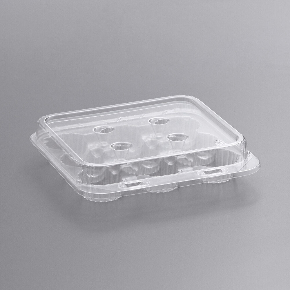 Polar Pak 02633 7 1/2" x 7 5/16" x 1 5/8" Clear PET 9-Compartment Mini ...