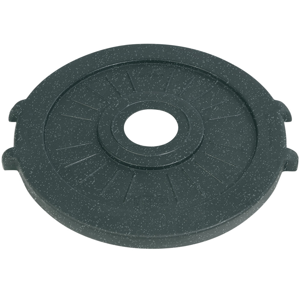 Toter RFL40-00GRS Greenstone Flat Lid with Cans Cutout for 44 Gallon ...