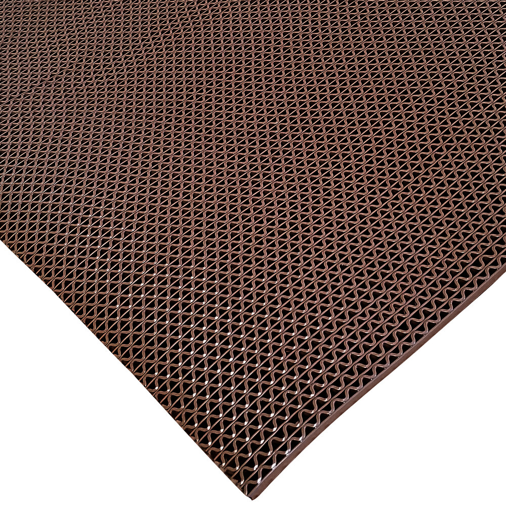 Cactus Mat 1041R-B3 Safety-Walk 3' Wide Brown Wet Area Mat - 1/4" Thick