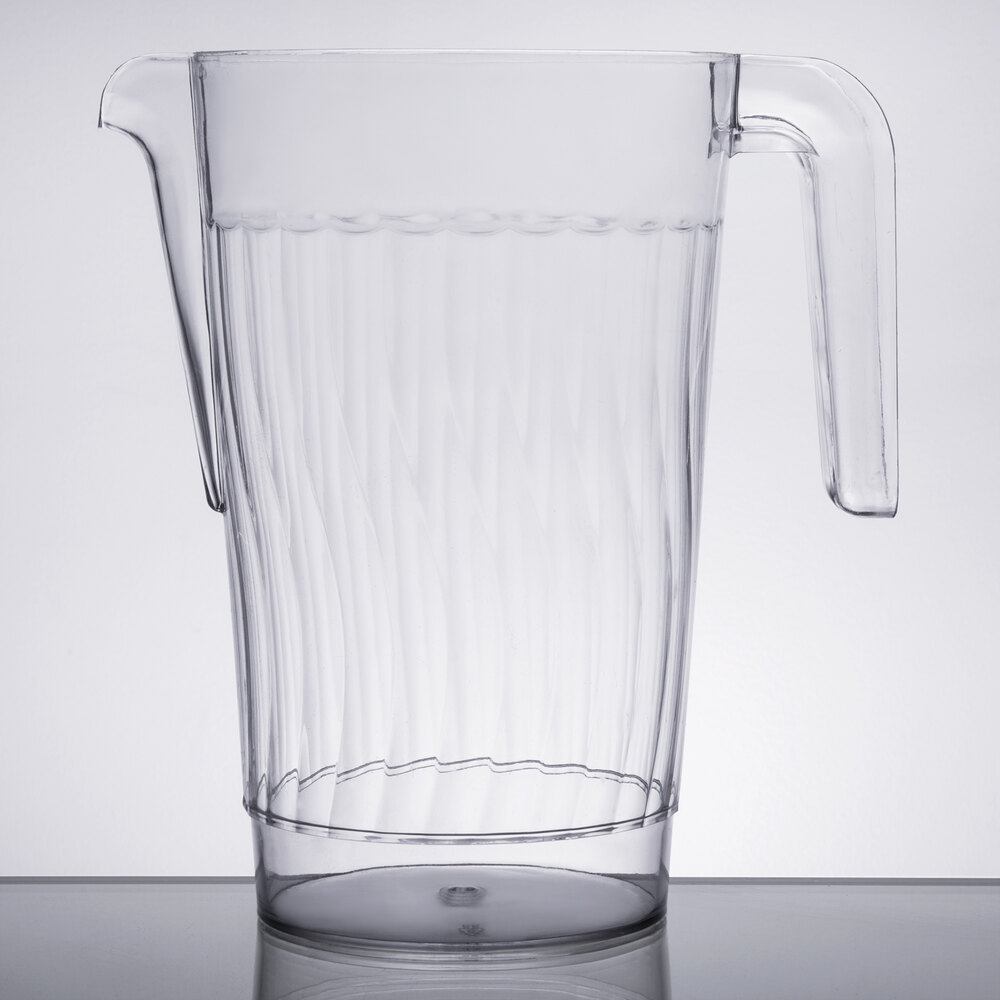 Fineline 50-Ounce Clear Plastic Pitchers (50/Case)