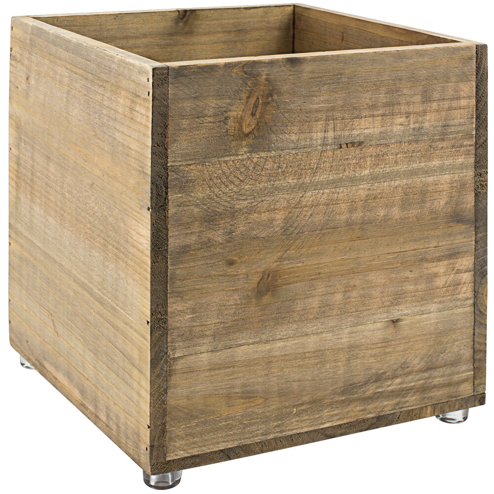 Front of the House Asheville 8 3/4" Reversible Natural Wood Cube Riser