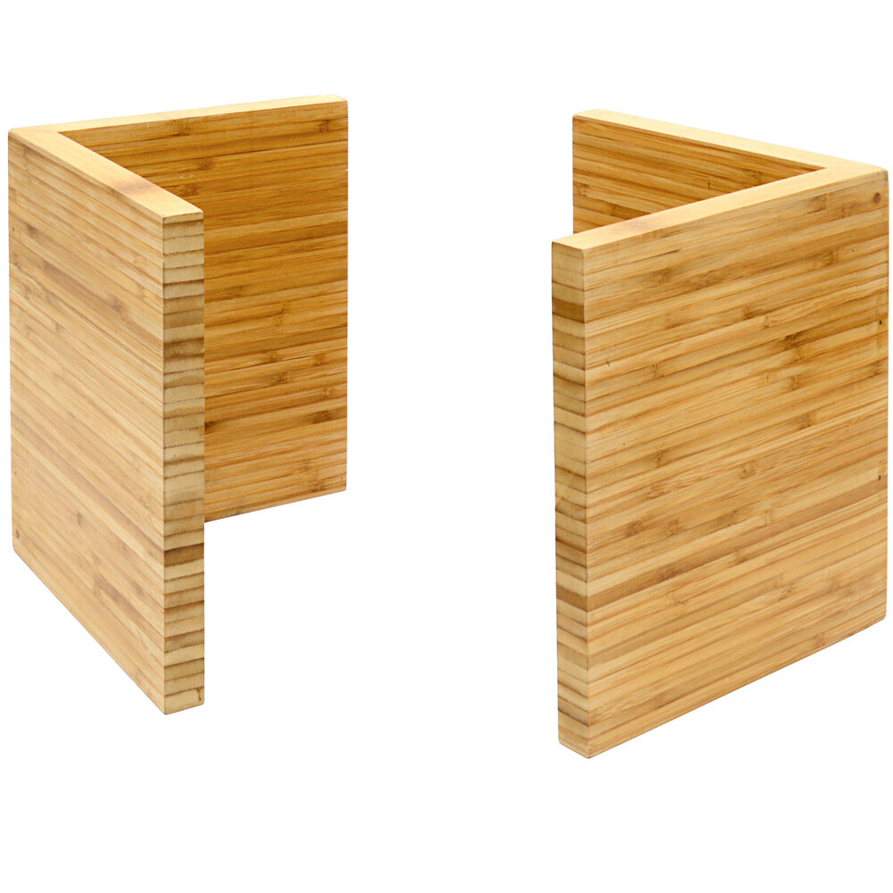 Front of the House Bamboo 9" Natural L-Shape Riser - 2/Set