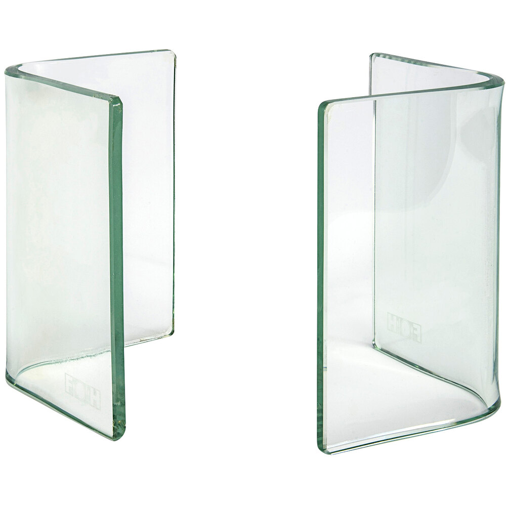 Front of the House Arctic 6 1/4" Glass L-Shape Riser - 2/Set