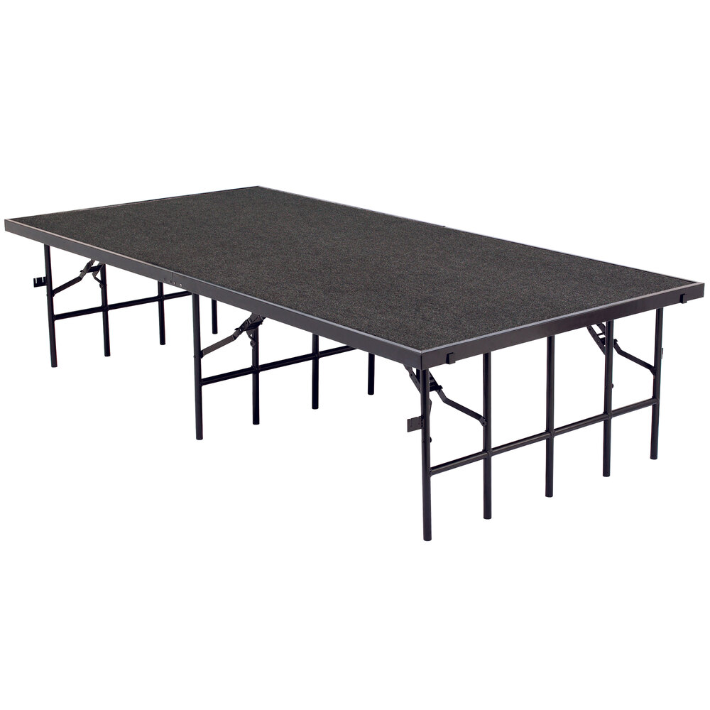 National Public Seating S3616C Single Height Portable Stage with Gray ...