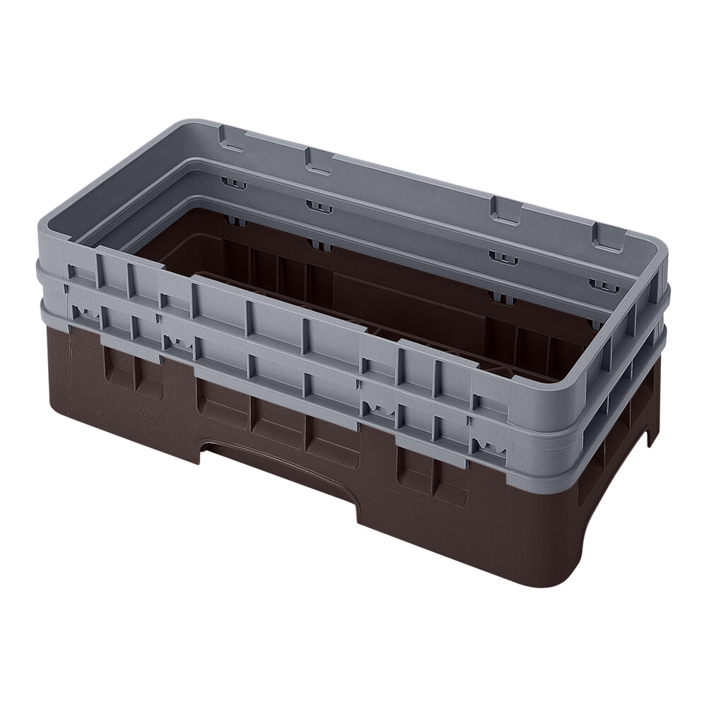 Cambro HBR578167 Brown Camrack Half Size Open Base Rack with 2 Extenders