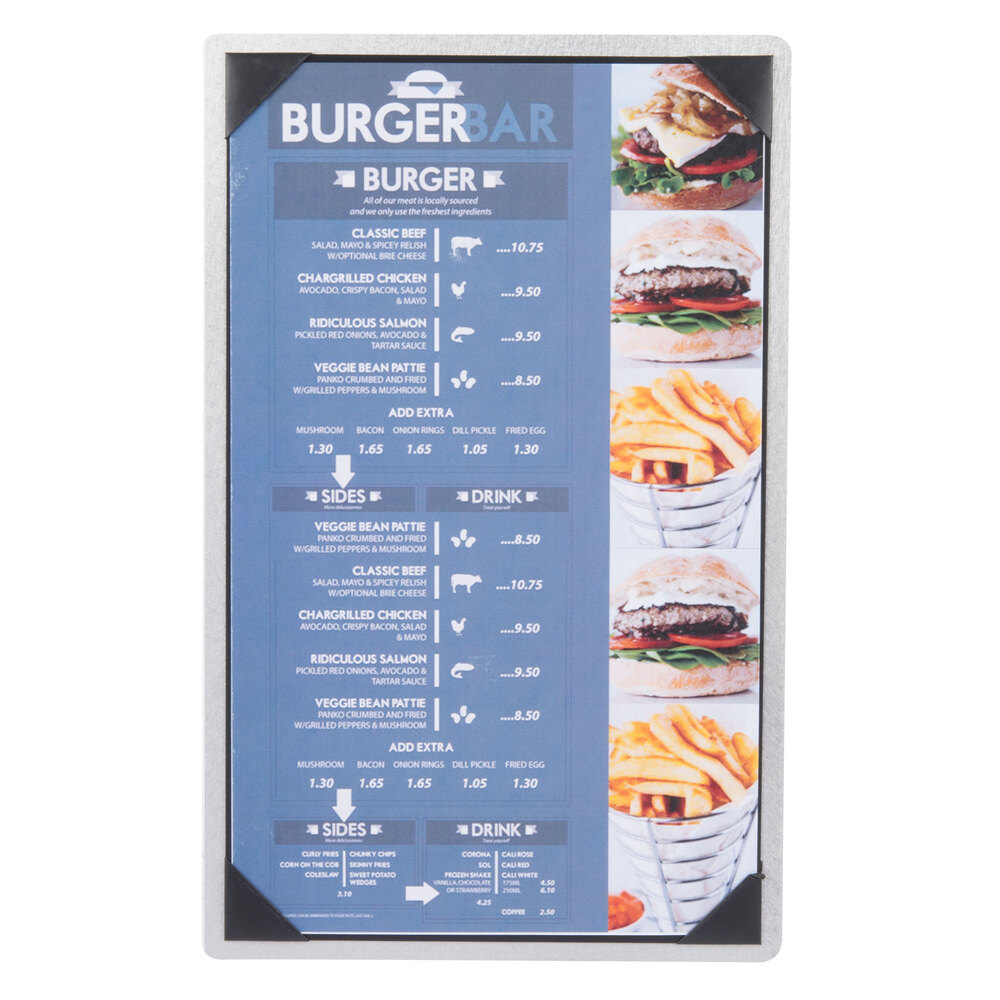 Menu Solutions ALSIN814-PIX Alumitique 8 1/2" x 14" Single Panel ...