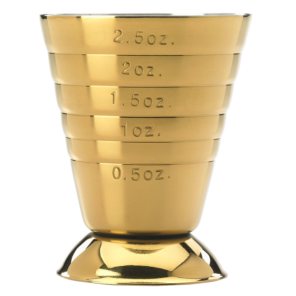 Barfly® M37069GD 2.5 oz. Gold-Plated Measuring Jigger