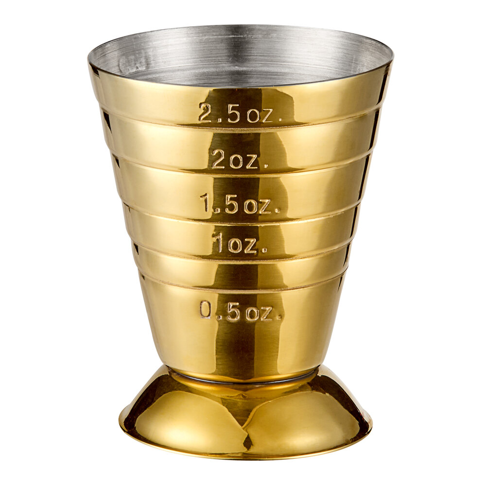 Barfly® M37069GD 2.5 oz. Gold-Plated Measuring Jigger