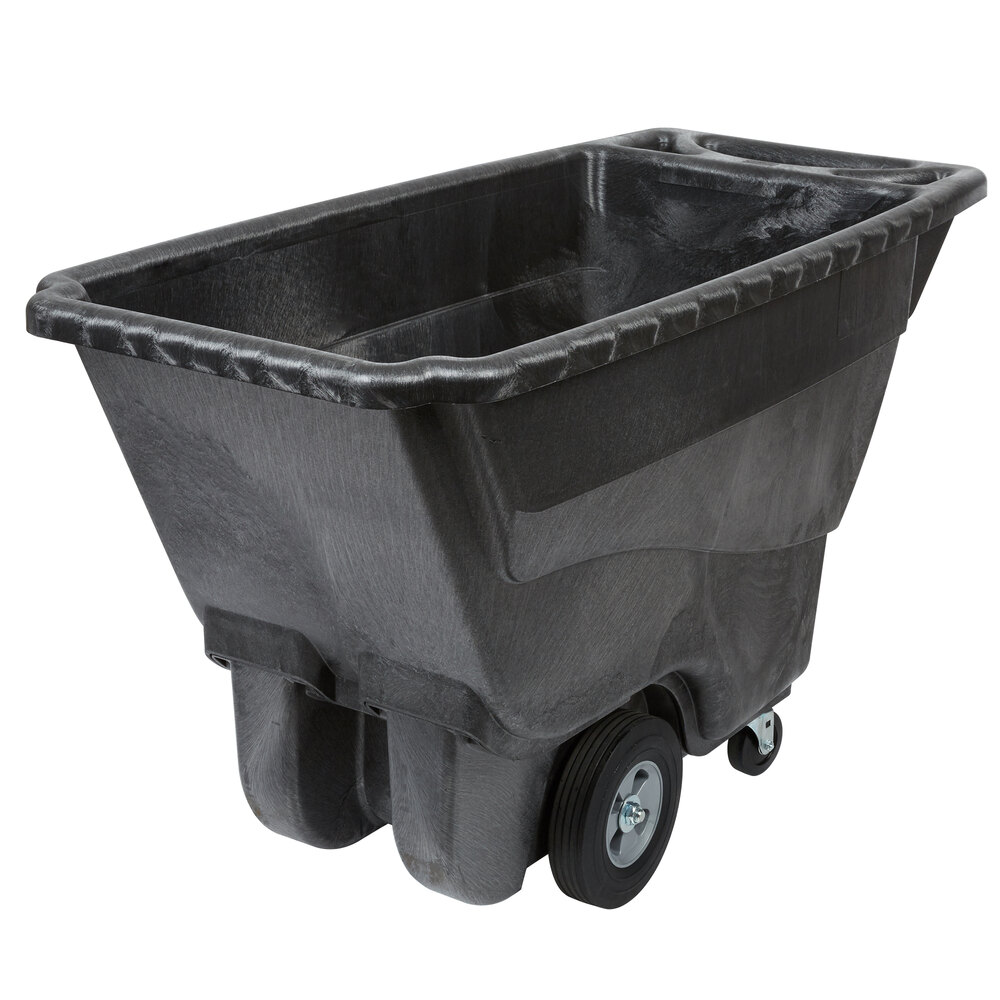 Rubbermaid® 0.5 Cubic Yard Black Tilt Truck / Trash Cart with Hinged ...