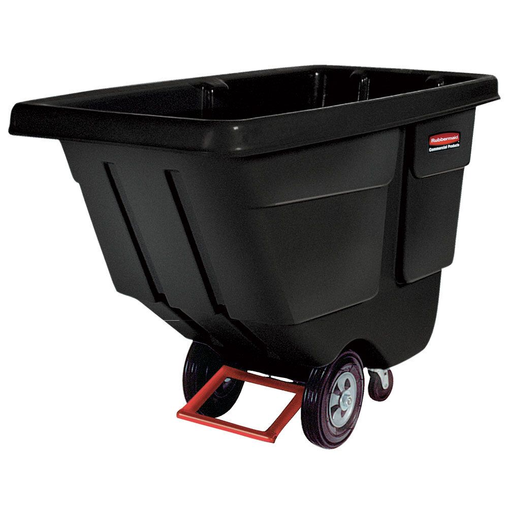 Rubbermaid® 0.5 Cubic Yard Black Rotomolded Tilt Truck / Trash Cart ...