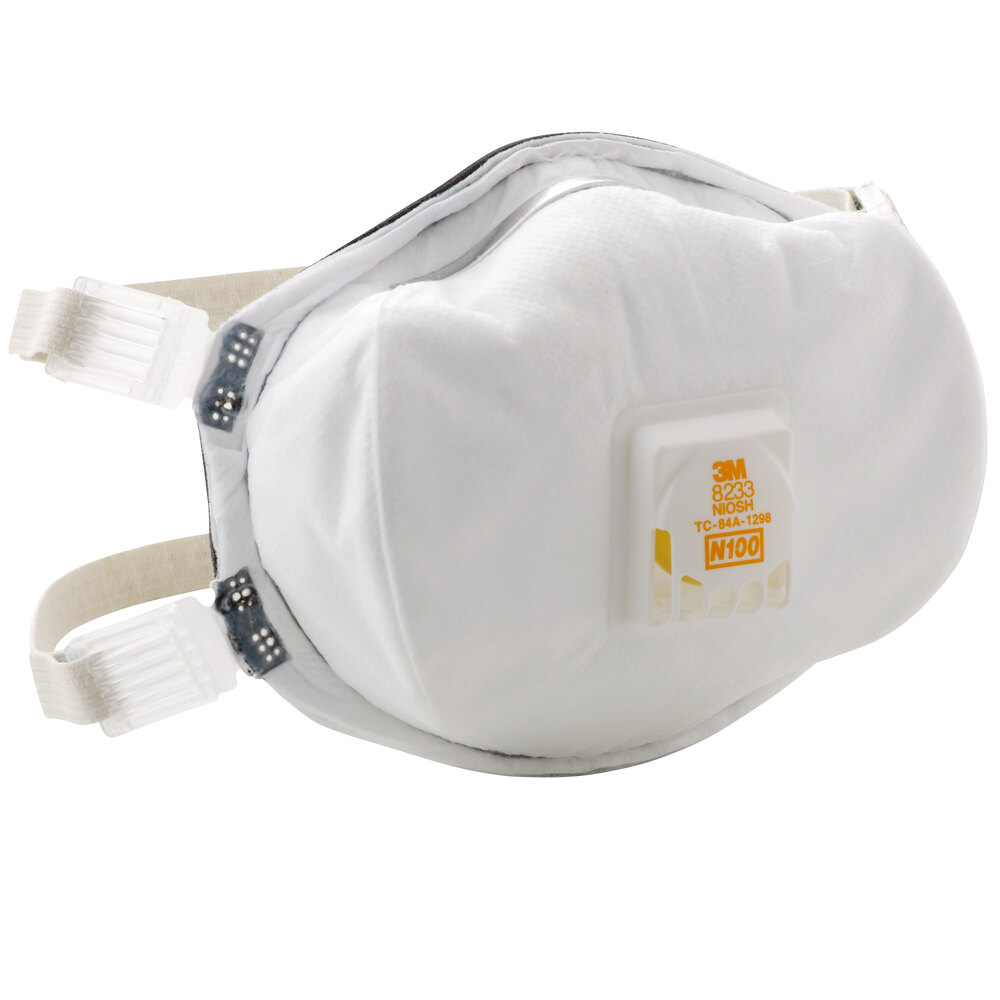 3M N100 Mask (Particulate Respirator w/ Valve & Face Seal)