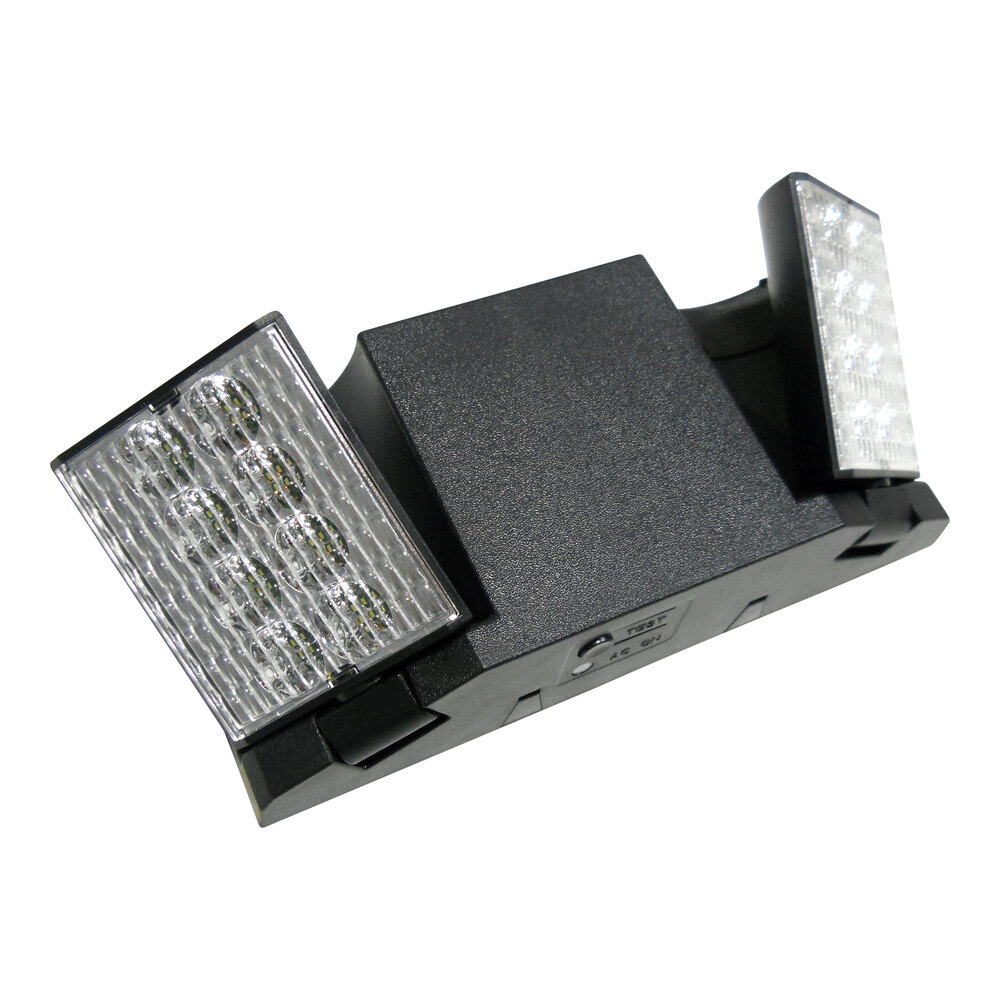 CLS 02-ELB-LED Low Profile Dual Head Black Adjustable LED Emergency ...