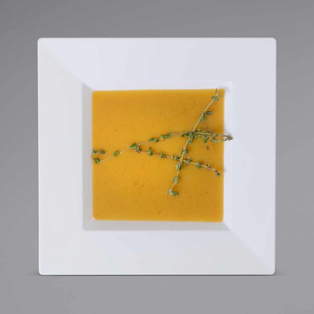 Fineline Settings 1605-WH Solid Squares 5 oz. White Square Bowl - 120/Case