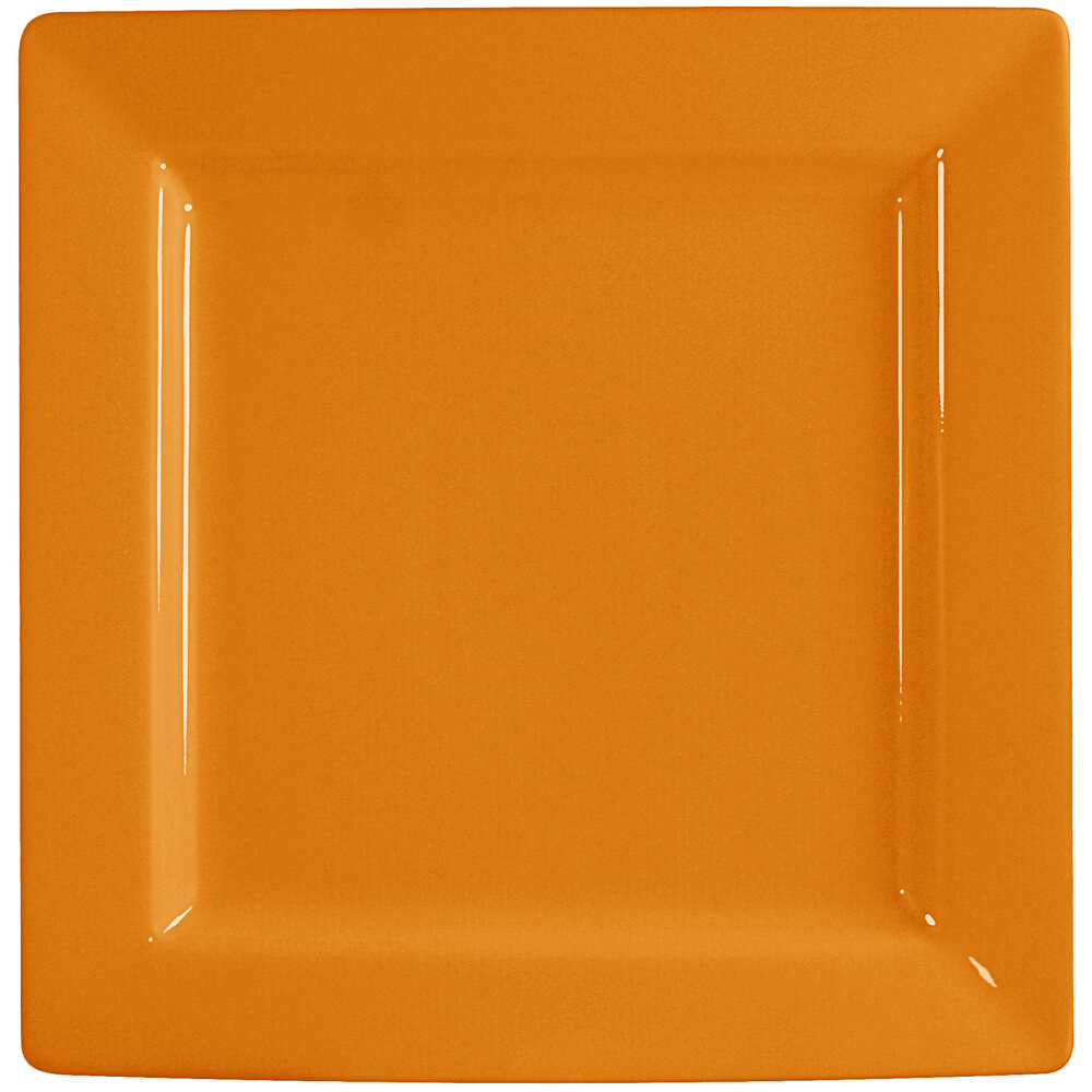 International Tableware Elite 12" Square Butternut Wide Rim Porcelain ...