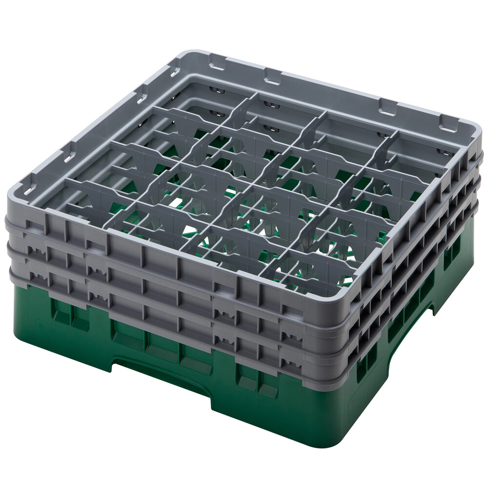 Cambro 16S638119 Camrack 6 7/8" High Customizable Sherwood Green 16 ...