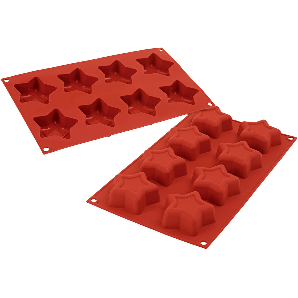 Silikomart SF107 SiliconFLEX 8 Compartment Star Silicone Baking Mold ...
