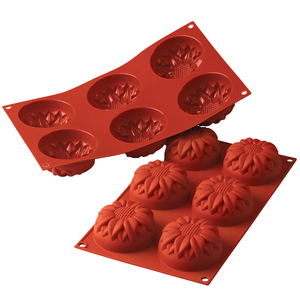 Silikomart SF076 SiliconFLEX 6 Compartment Sunflower Silicone Baking ...