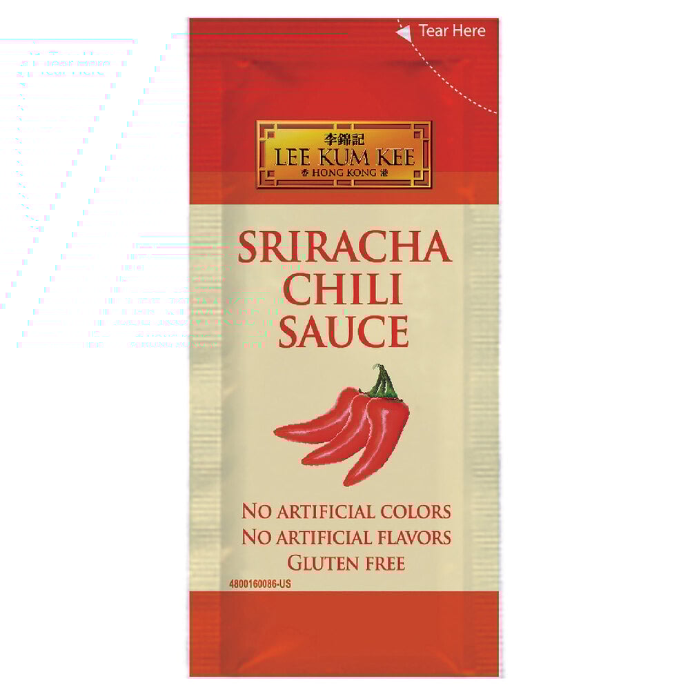Lee Kum Kee 8 mL Sriracha Chili Sauce Packet - 500/Case