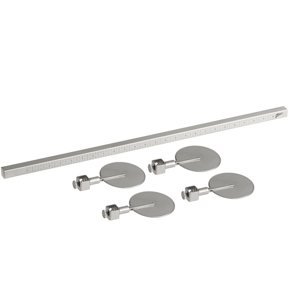 Ateco 27 1/2" Stainless Steel Multi-Wheel Pastry Cutter with (4) 3 15/ ...