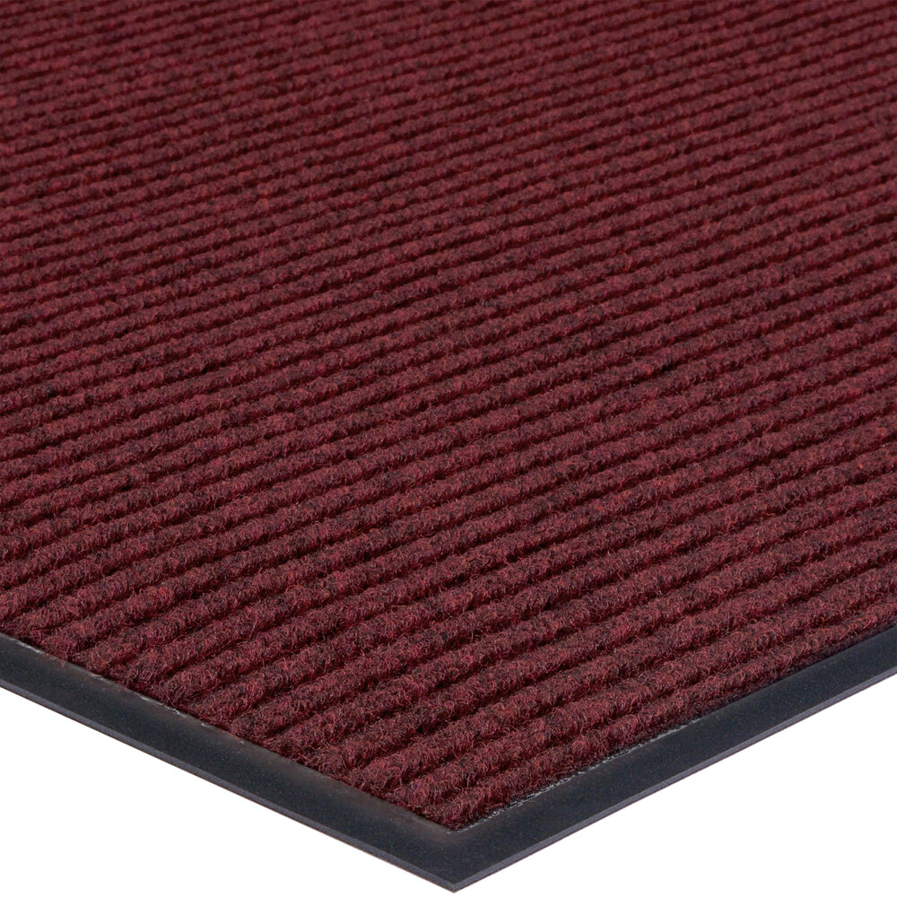 Lavex Needle Rib 4' x 6' Red Indoor Entrance Mat - 3/8" Thick