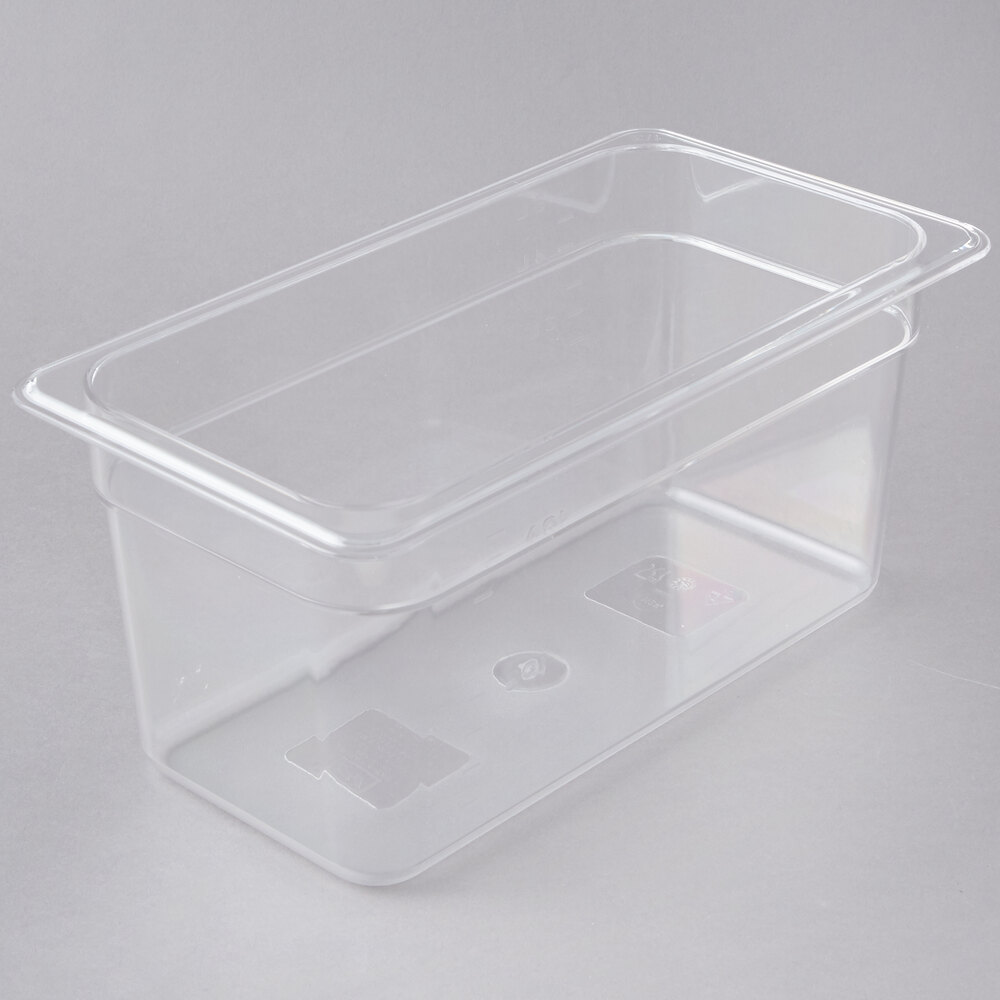 Choice 1/3 Size 6" Deep Clear Polycarbonate Food Pan
