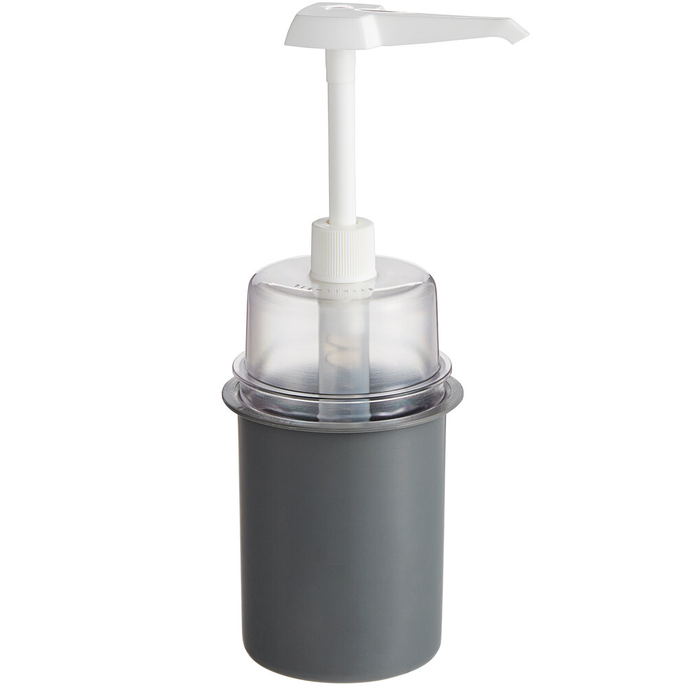 Steril-Sil 30 oz. Gray Condiment Dispenser Kit with 1 oz. Pump and Dome ...