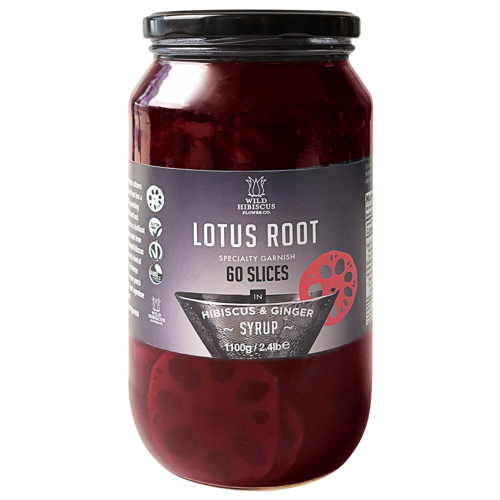 Wild Hibiscus Lotus Root in Hibiscus Ginger Syrup (2.4 lb.)