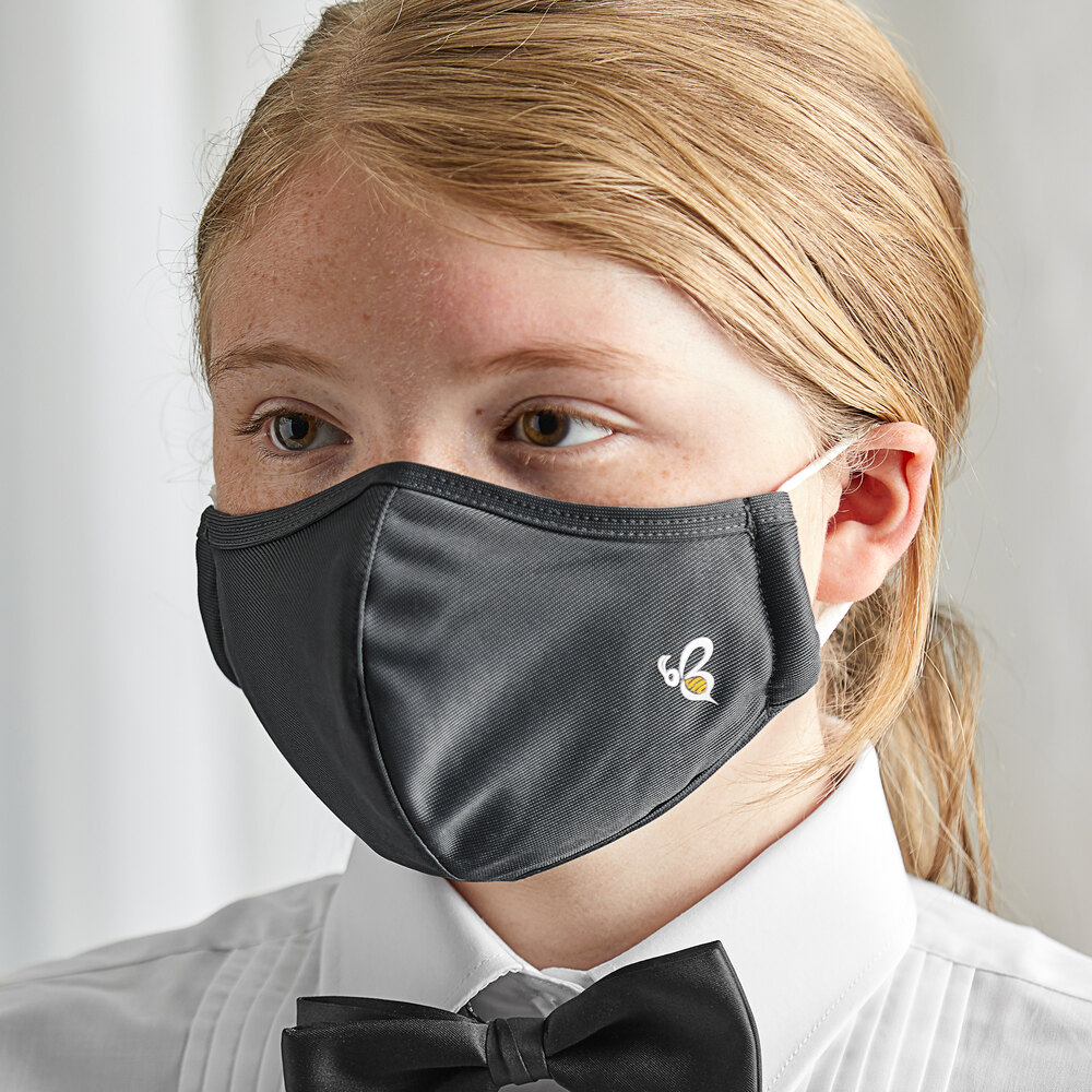 Gray Reusable 4-Layer Antimicrobial Fabric Protective Face Mask