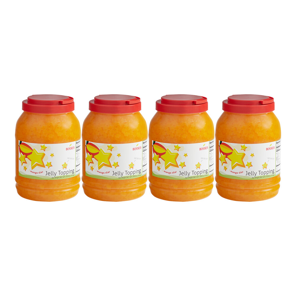 Bossen 8.38 lb. Mango Star-Shaped Jelly Topping - 4/Case