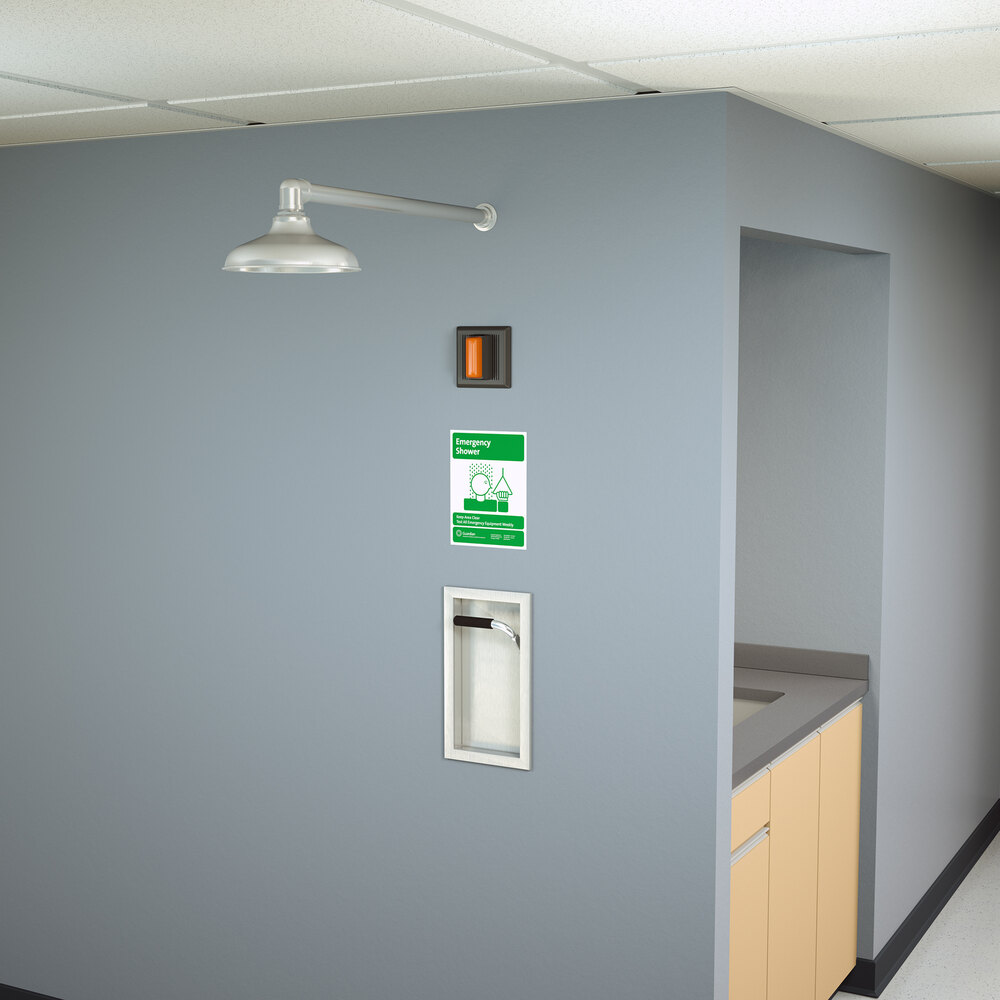 Guardian Equipment GBF1672 Recessed Emergency Shower with Horizontally ...