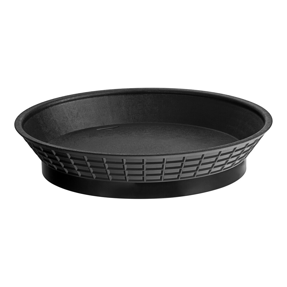 TableCraft 157510BK 10 1/2" Black Plastic Diner Platter / Fast Food ...