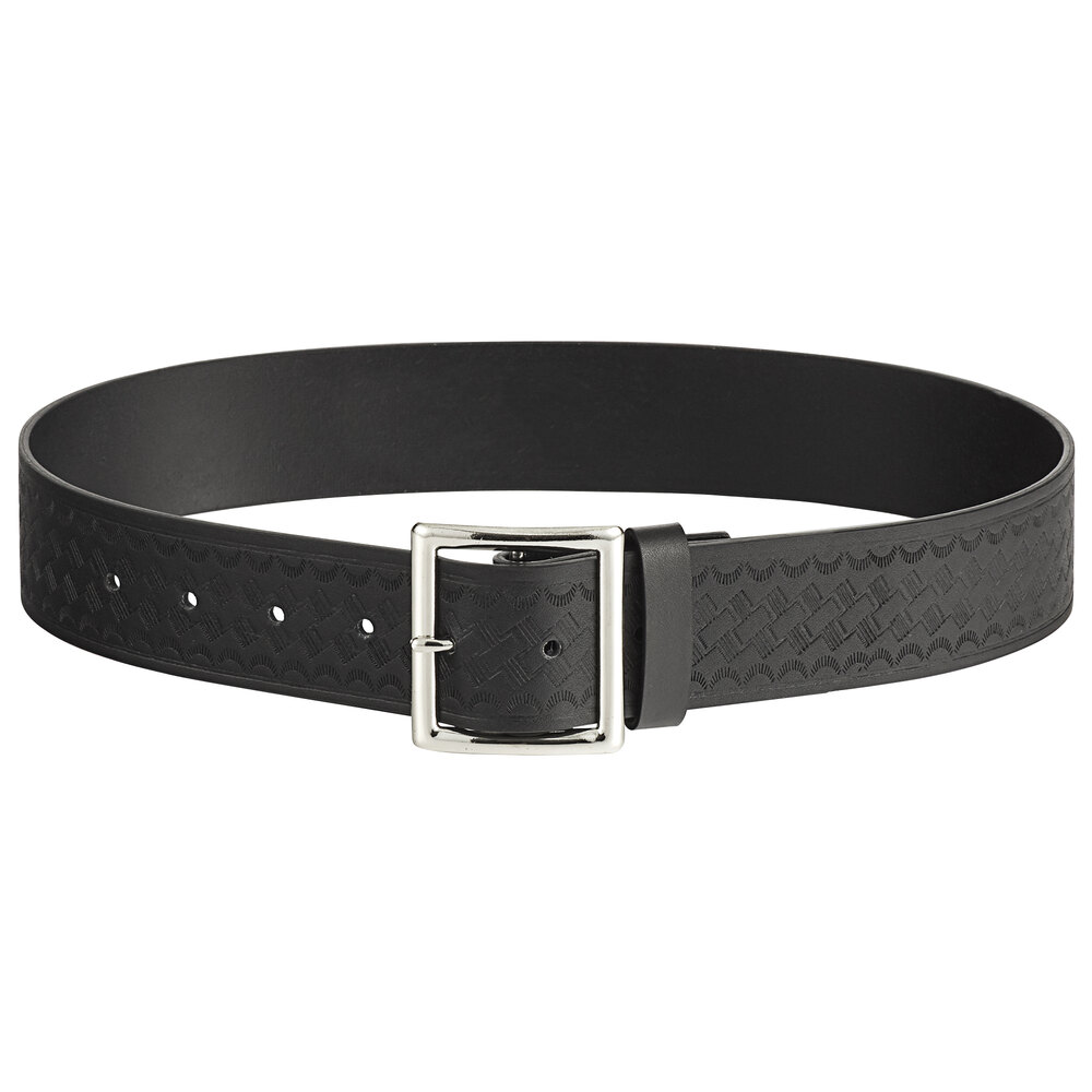 National Patrol by Henry Segal 1 3/4" Wide Basketweave Black Leather ...
