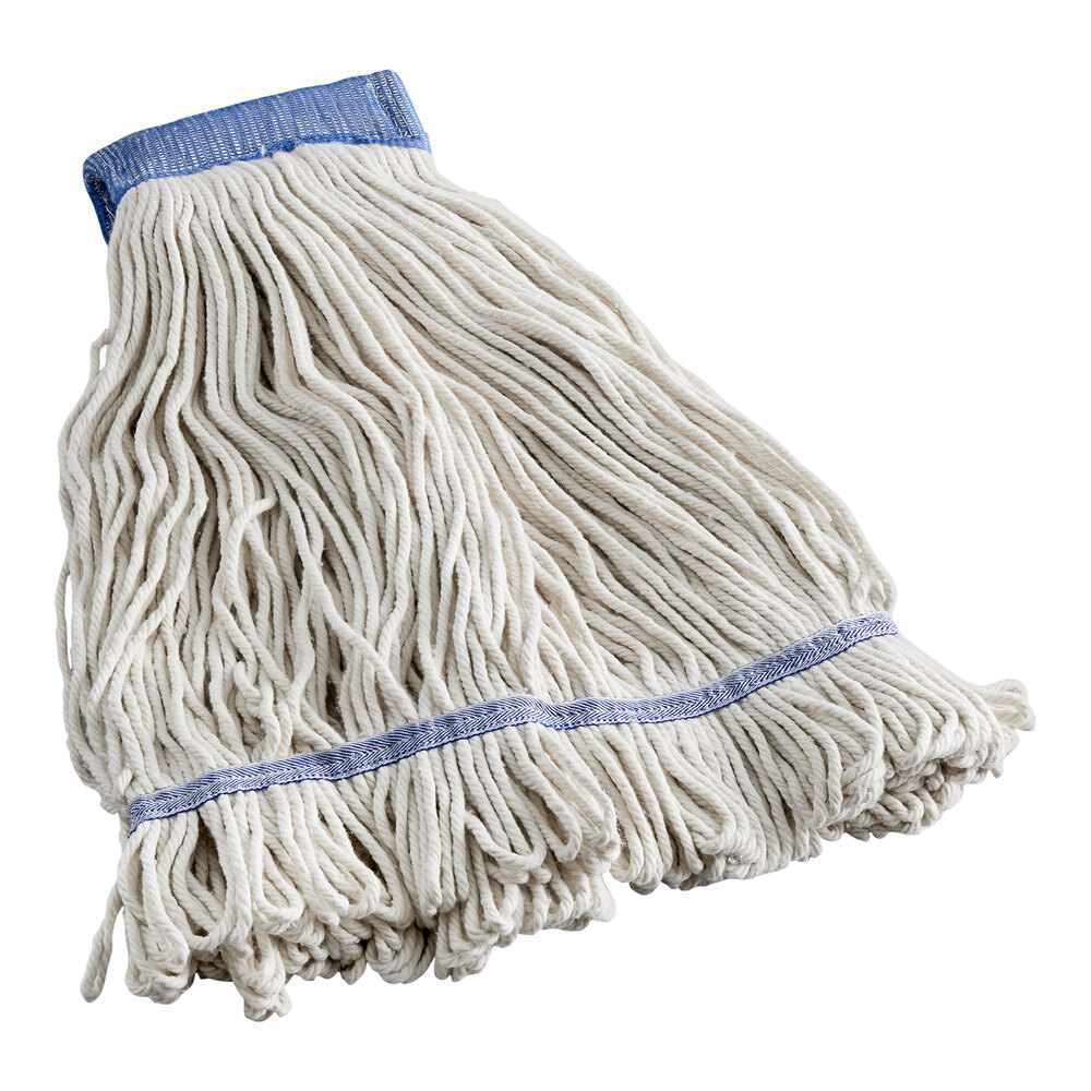 Advantage Supplies 32 oz. Natural Cotton Looped End Wet Mop Head with 5 ...
