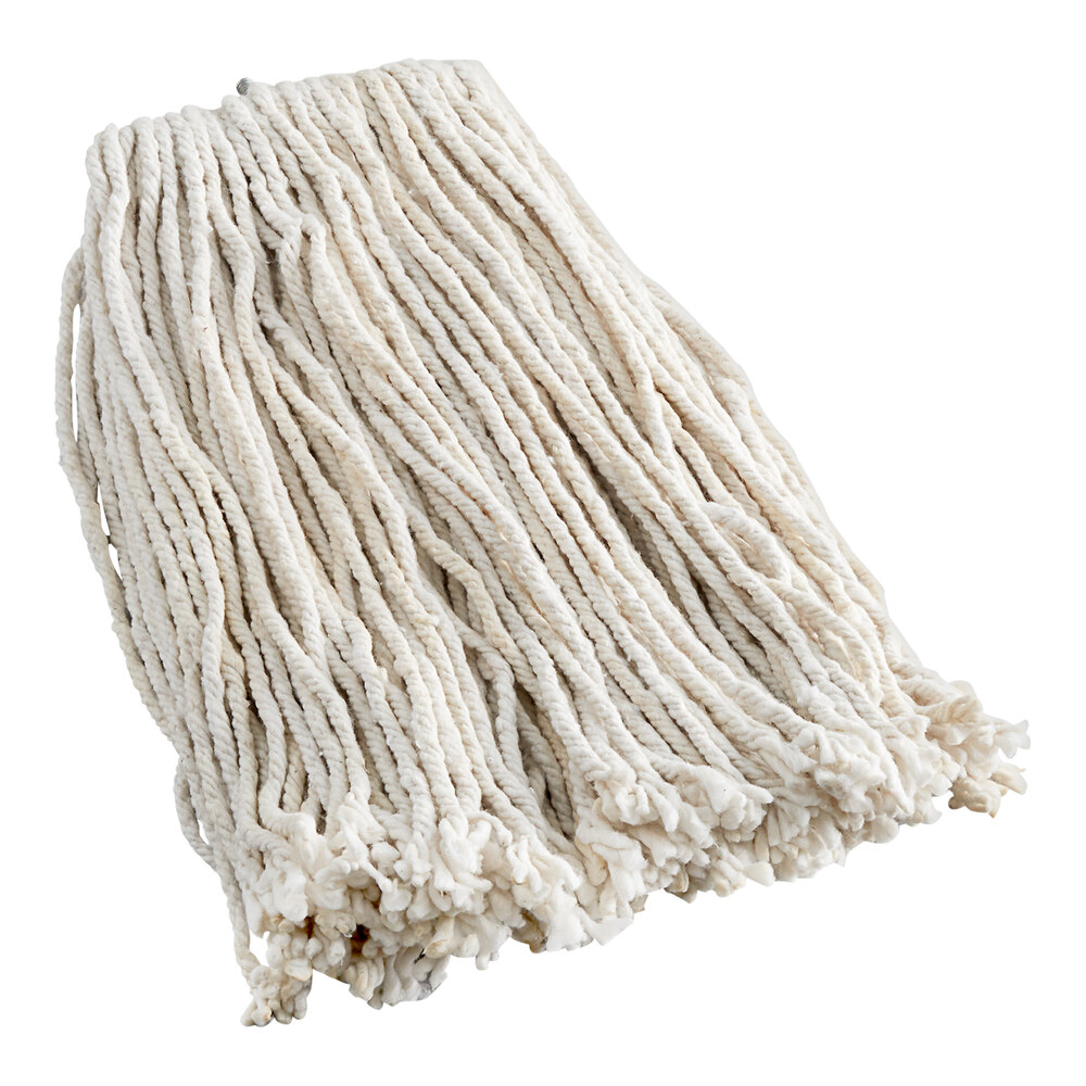 Advantage Supplies 16 oz. #24 Natural Cotton Cut-End Wet Mop Head with ...