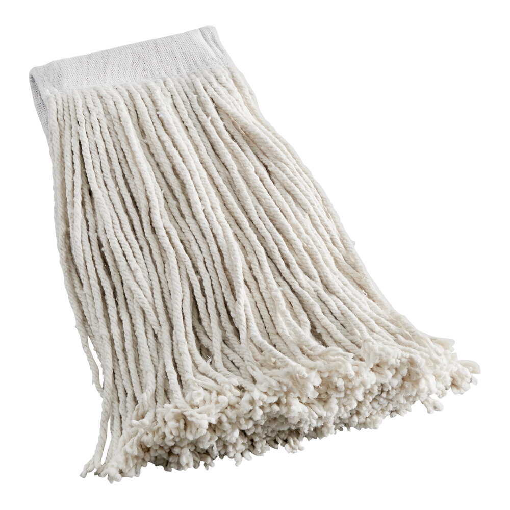 Advantage Supplies 16 oz. #24 Natural Cotton Cut-End Wet Mop Head with ...